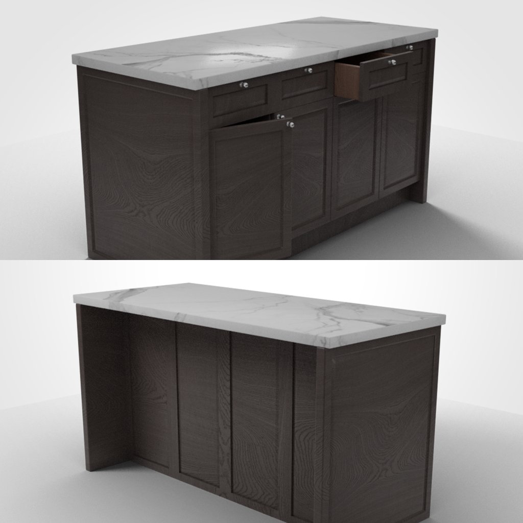 Kitchen Counter 001 | FREE Kitchen Storage Spaces models | BlenderKit