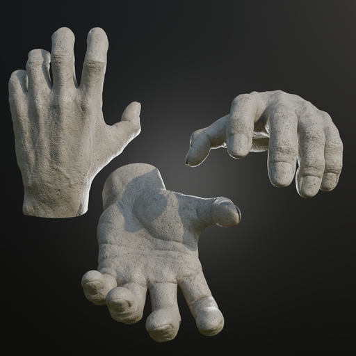 Realistic sculpted human hand | Characters models | BlenderKit