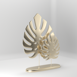 Monstera Metal Sculpture | Interior Sculptures models | BlenderKit