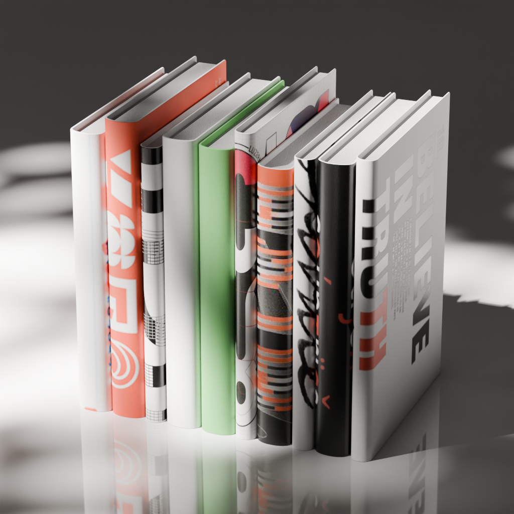 Assorted of Design Book Set | Books models | BlenderKit