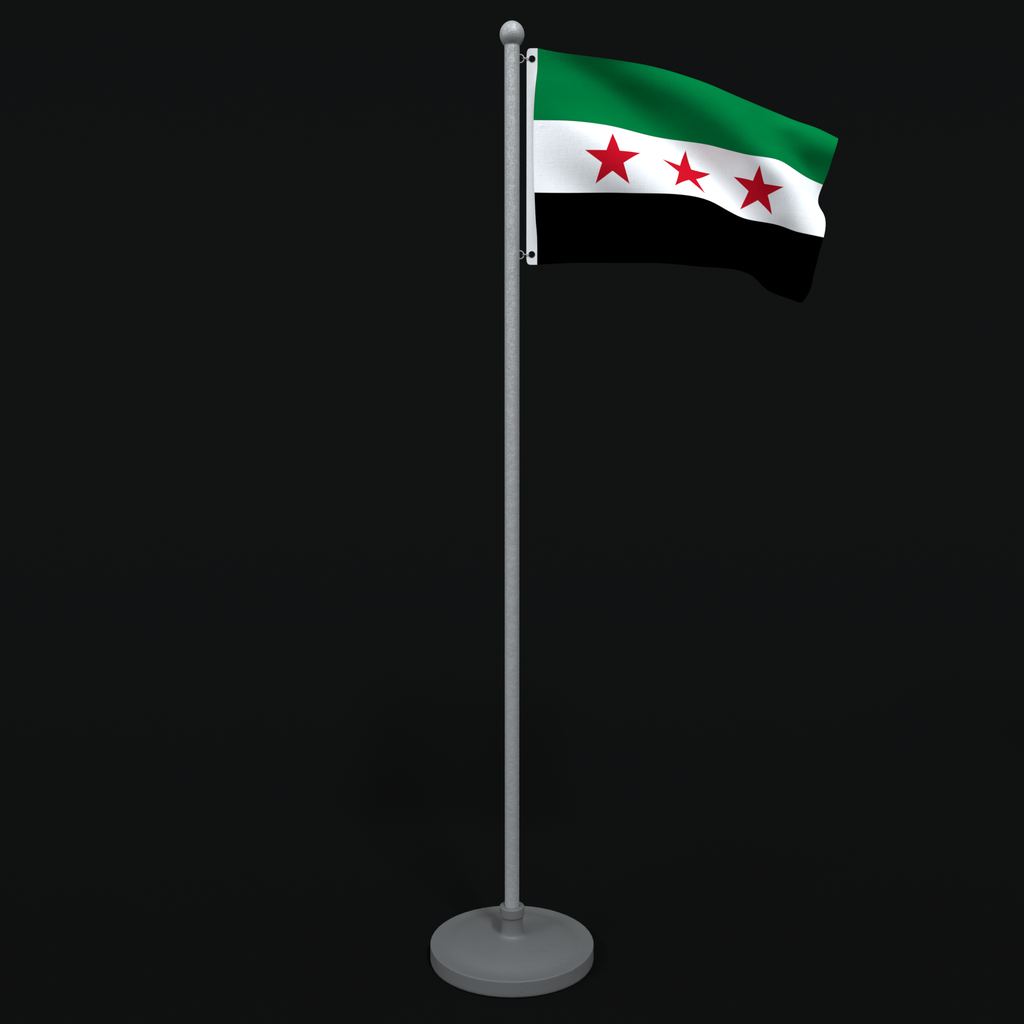 BlenderKit | Download the Animated Flag of Syria model