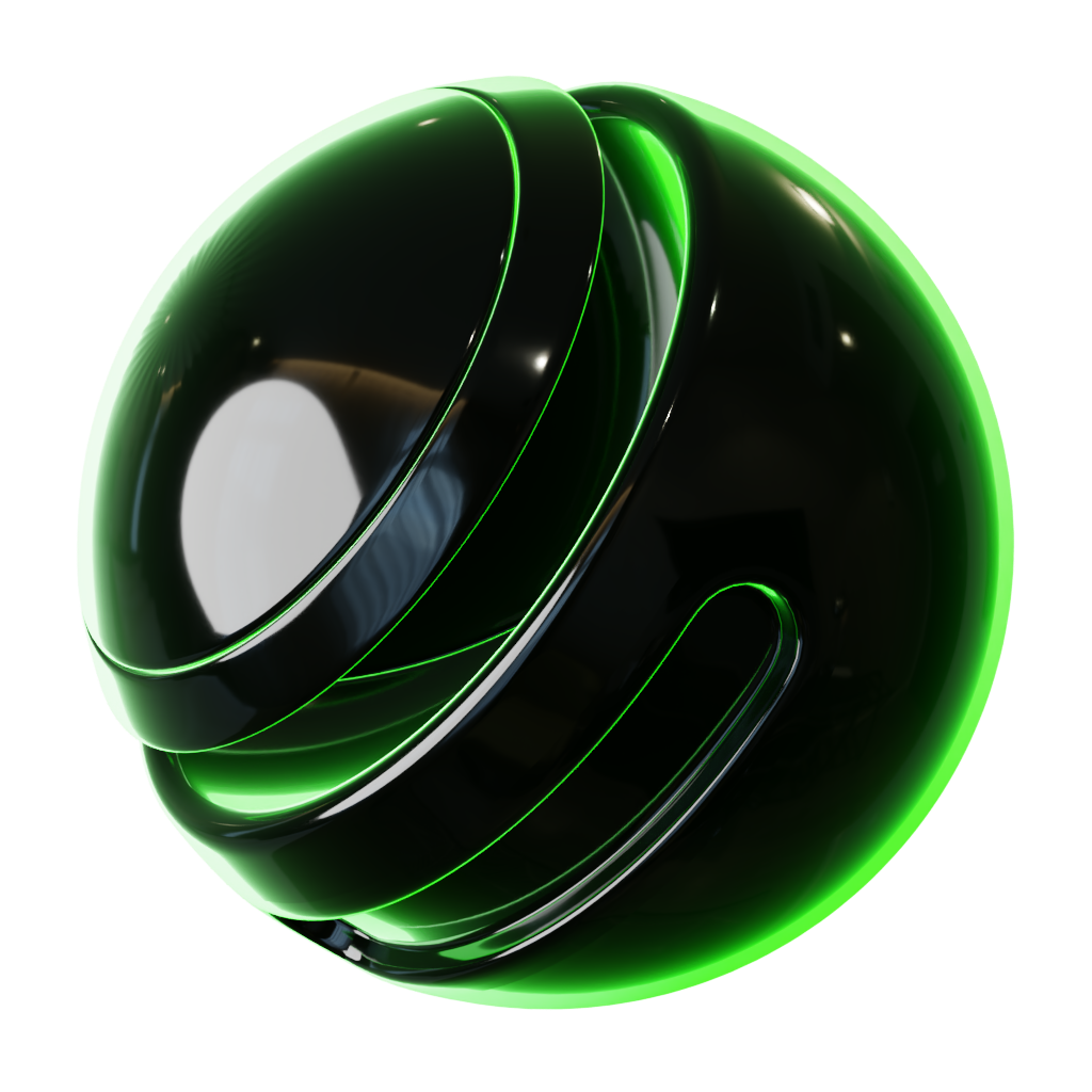 Green glowing toon shader | FREE fx materials | BlenderKit