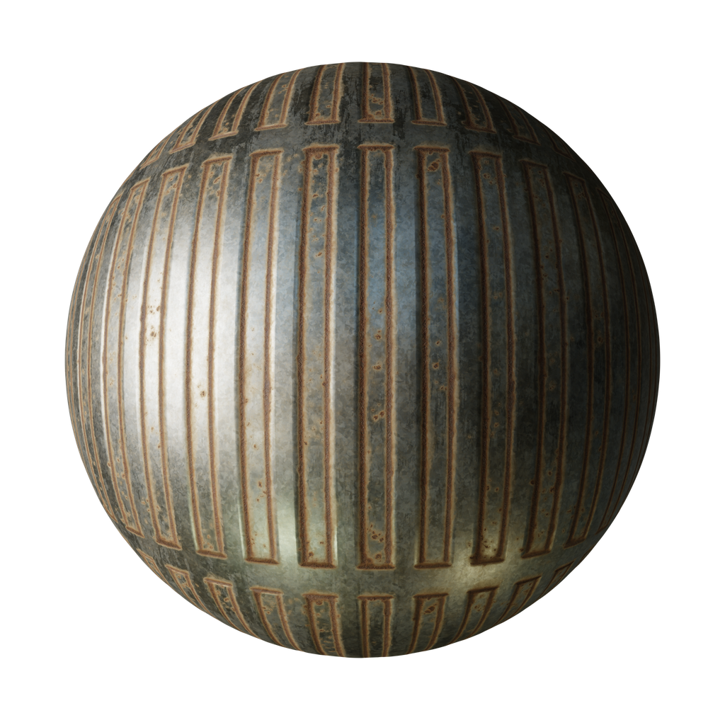 Corrugated Steel | FREE metal materials | BlenderKit