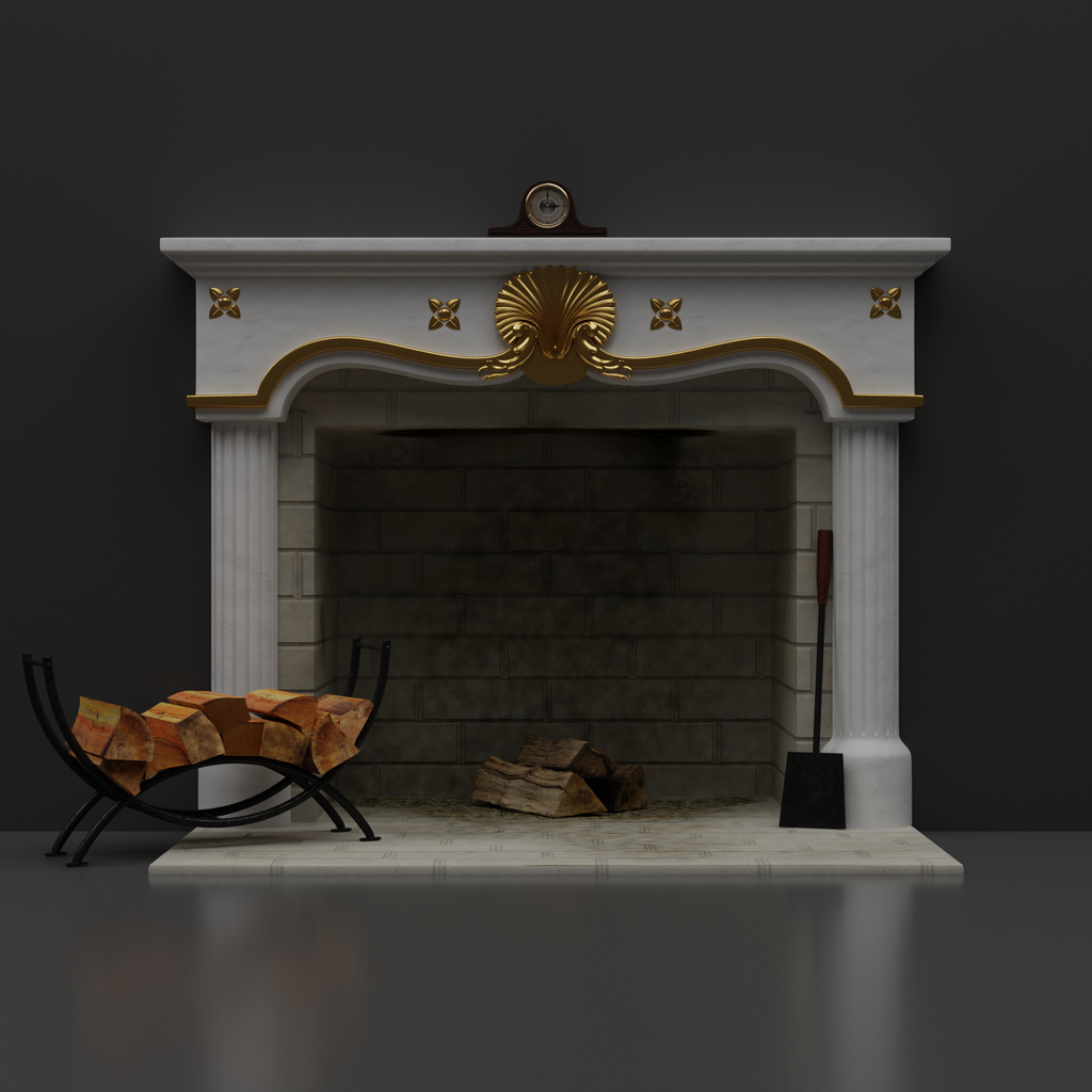 Fireplace Set | FREE Fireplaces models | BlenderKit