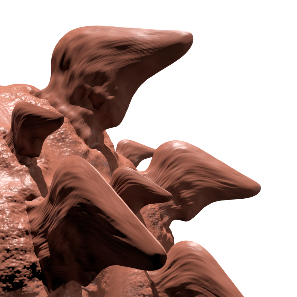 Dragon Fin VDM Brush - 01 | FREE 3D animal brushes | BlenderKit