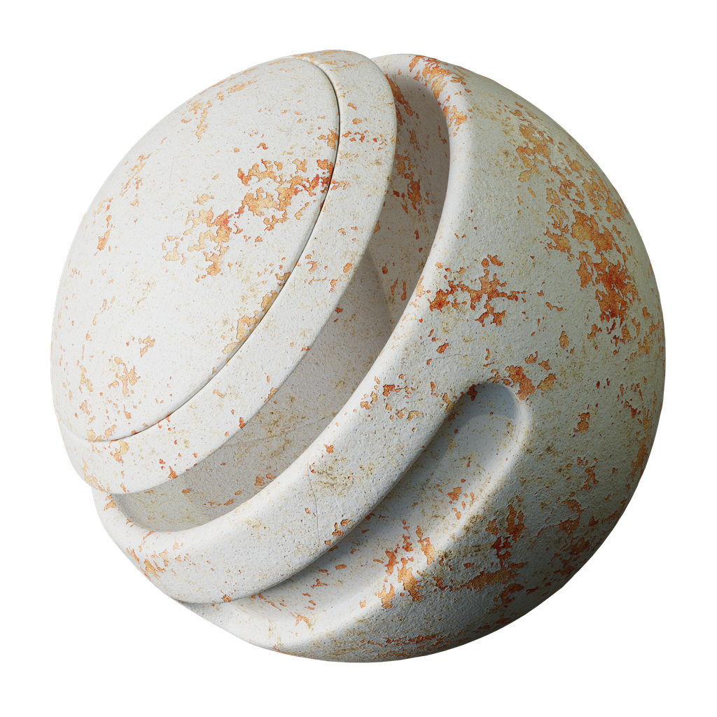 White painted peeling rusty metal | FREE metal materials | BlenderKit