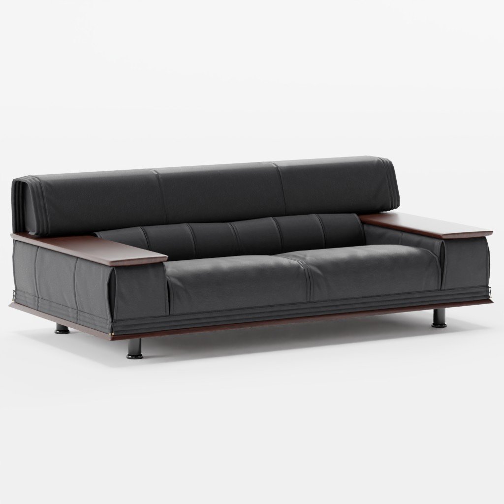 Vivente Leather Sofa Long | FREE Sofas models | BlenderKit