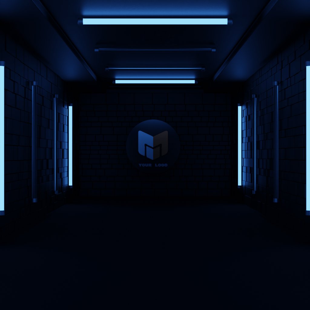 LED Light Room Logo Reveal | Abstract scenes | BlenderKit