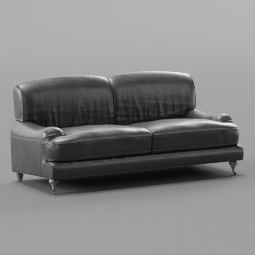 Black Leather Sofa | Sofas models | BlenderKit