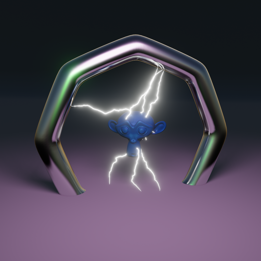 Procedural Lightning Arcs Geometry Nodes | FREE templates scenes ...