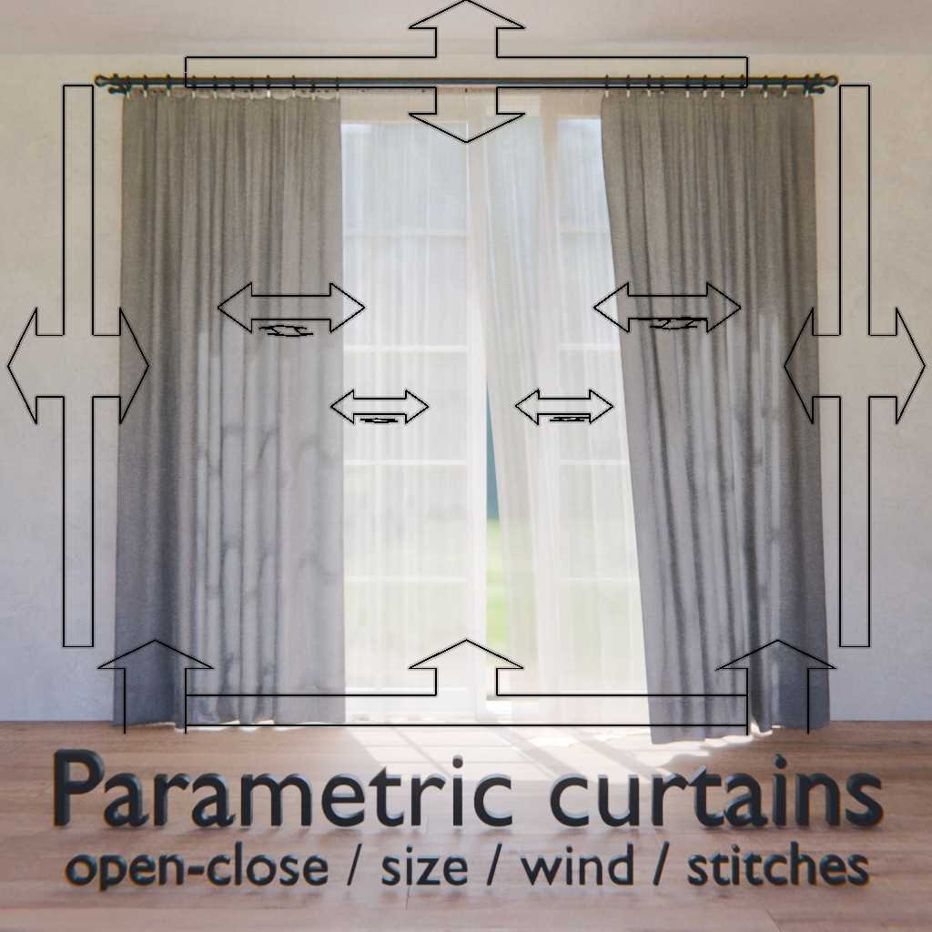 Translucent Curtain | FREE Curtains models | BlenderKit