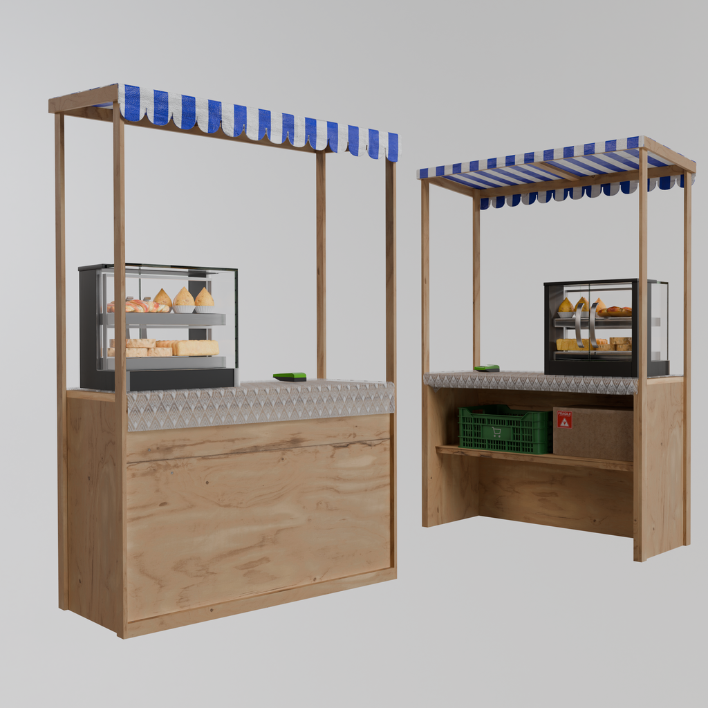 BlenderKit | Download the Fair stall model