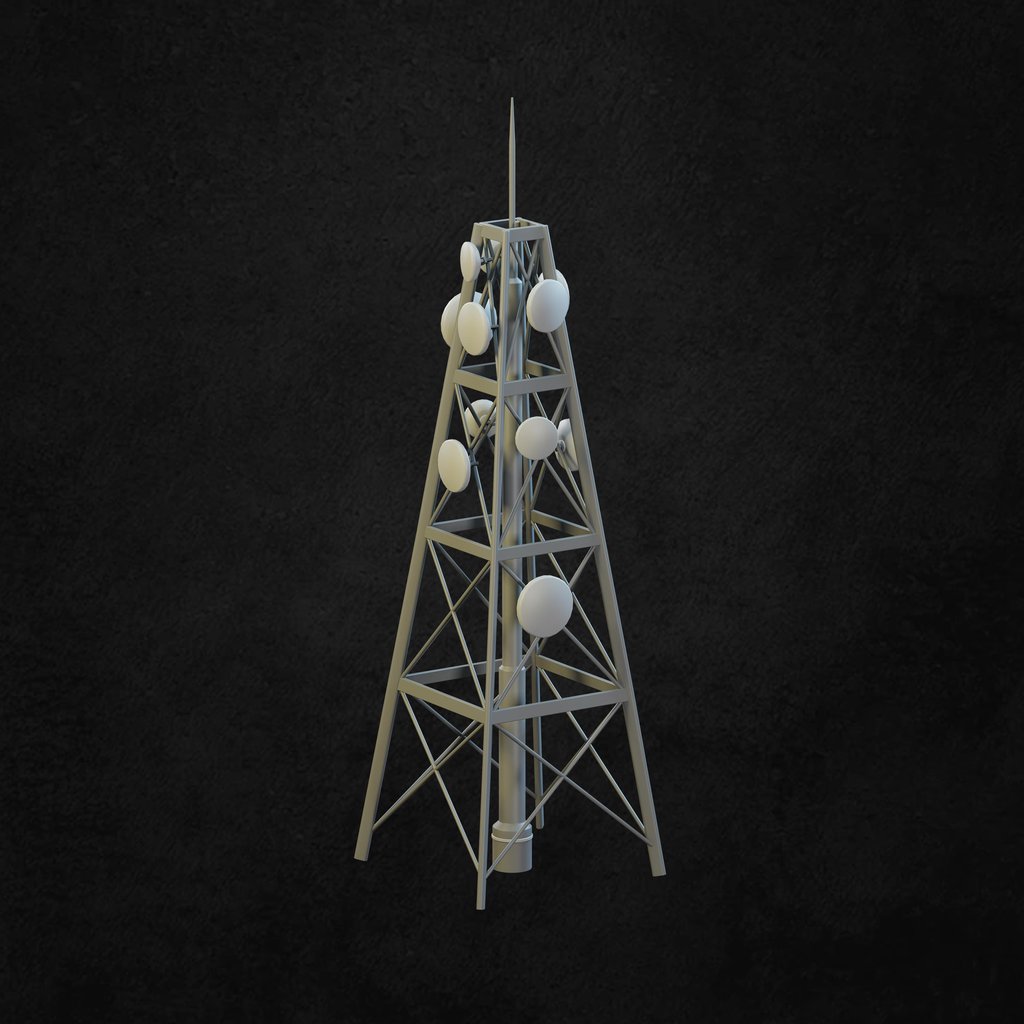 Cell tower | Exterior Elements models | BlenderKit