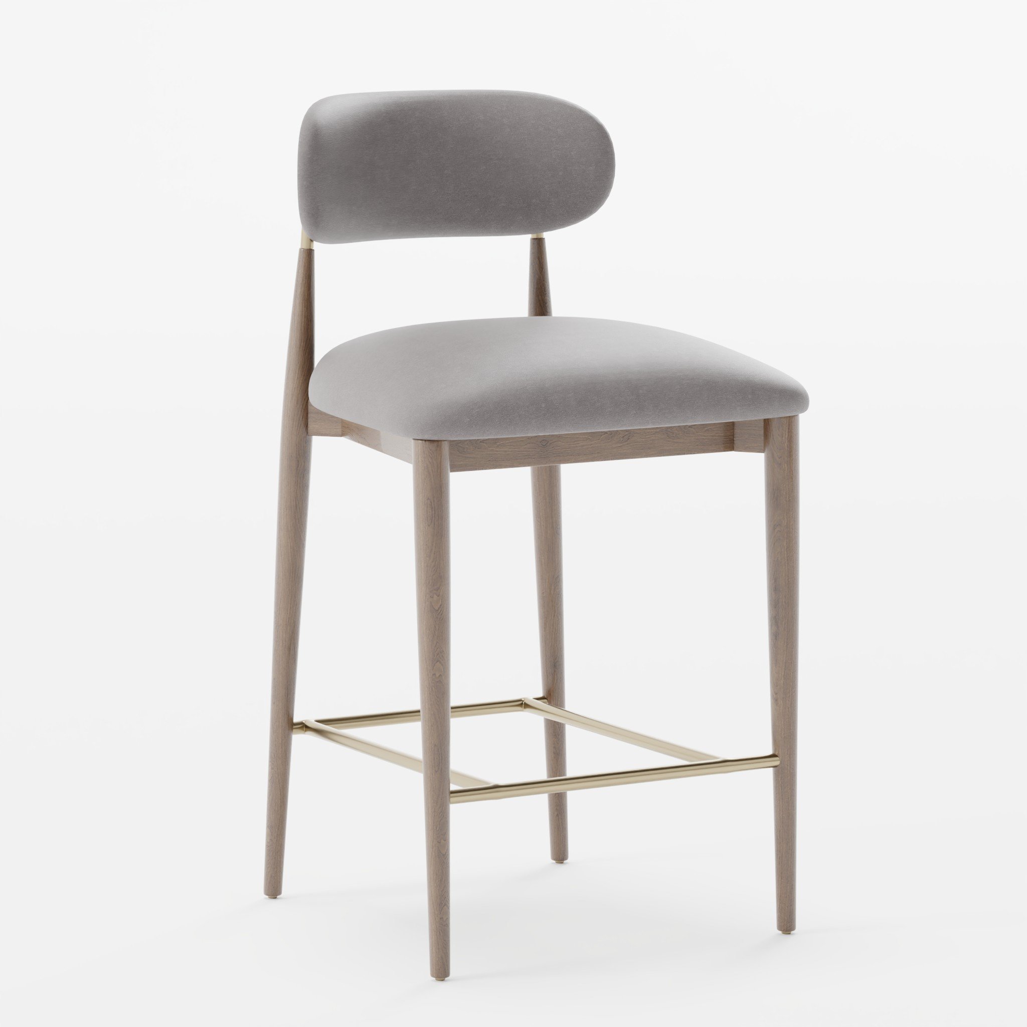 Arno Fabric Counter Stool | Sitting Chairs models | BlenderKit