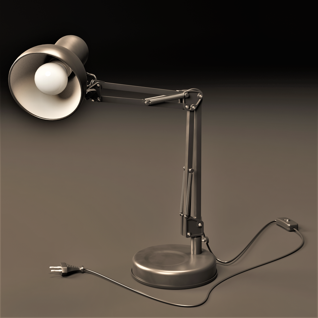 BlenderKit | Download the Loft Desk Lamp model