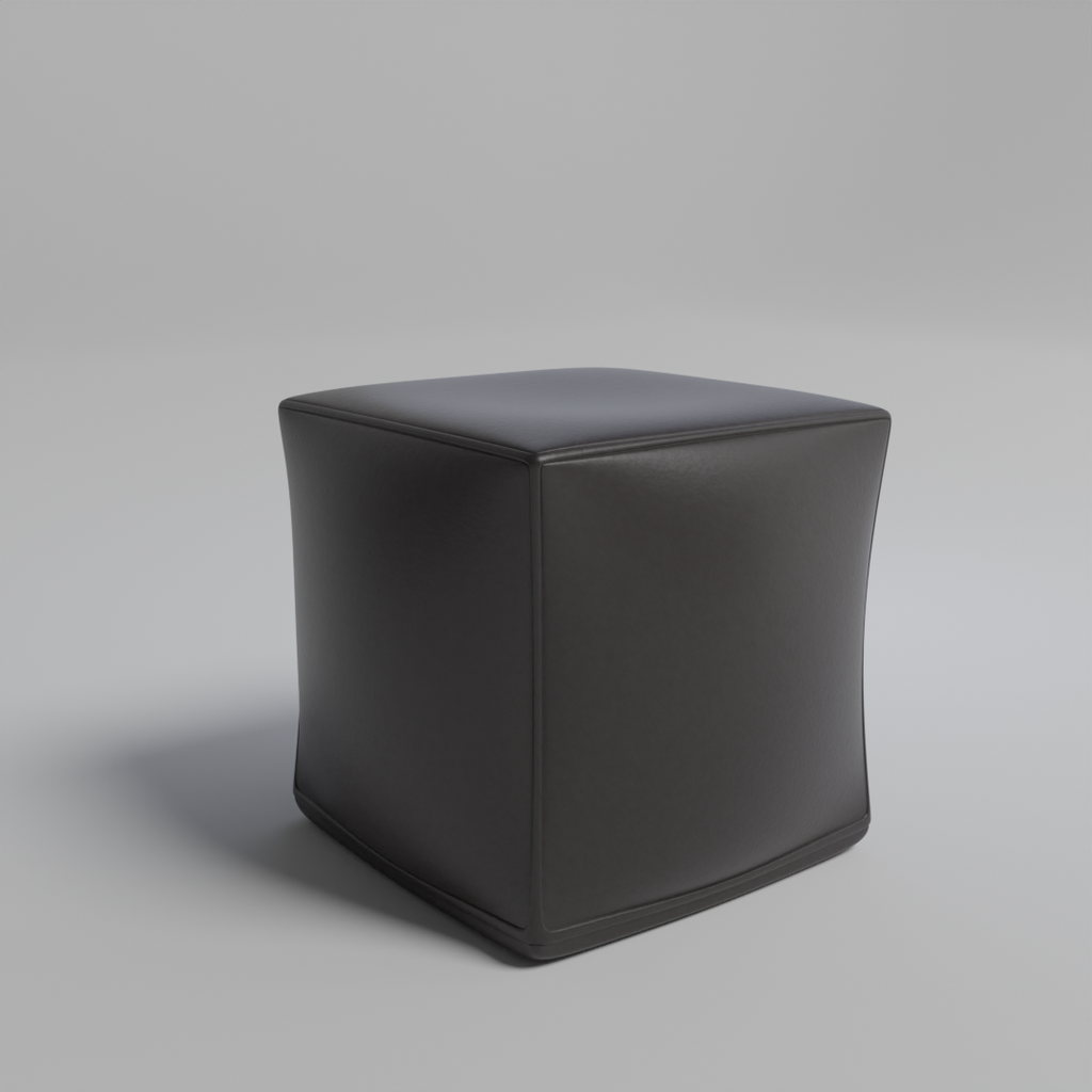 Pouf (leather) | FREE Poufs models | BlenderKit