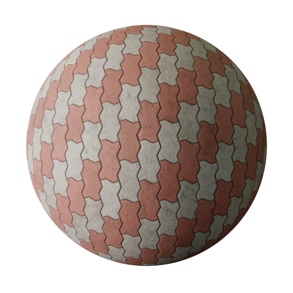 Zigzag Unipaver checker Diagonal | FREE concrete materials | BlenderKit