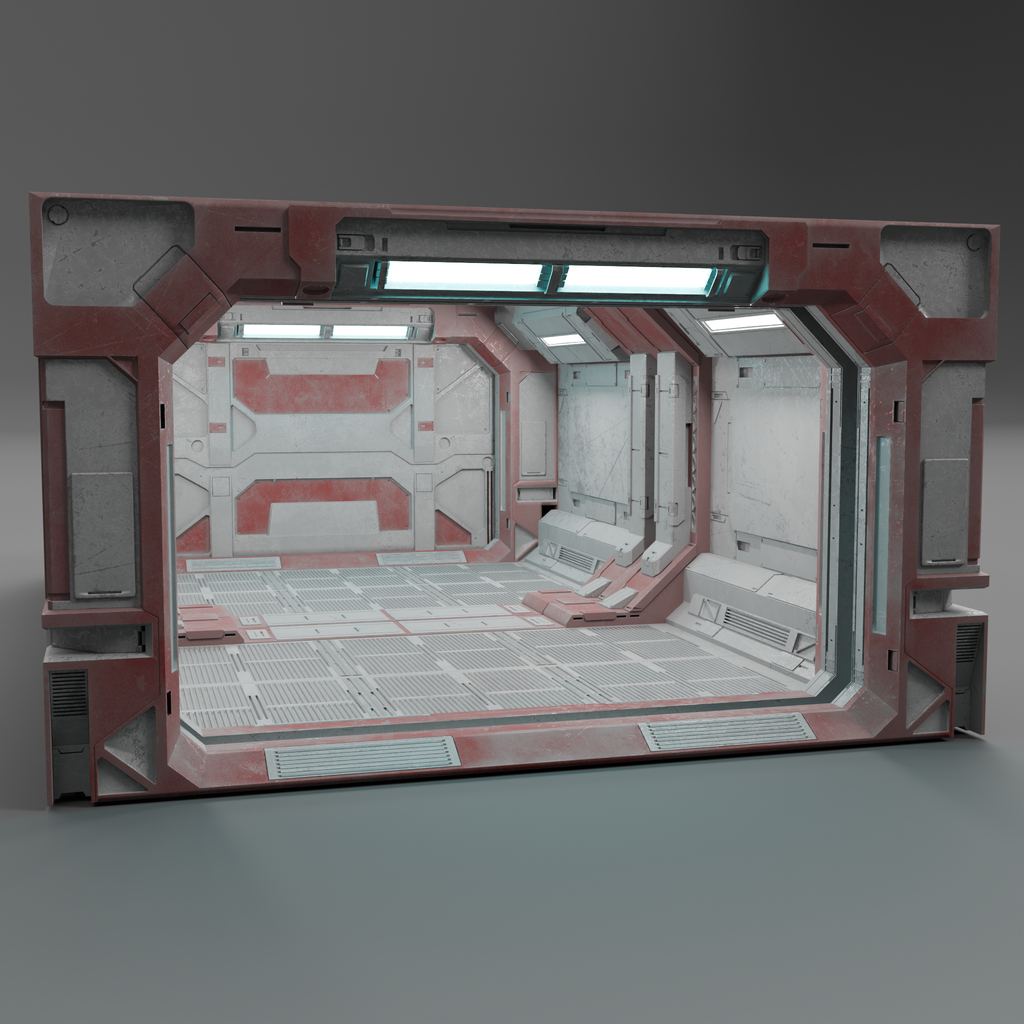 Sci-Fi Corridor | Space Stations models | BlenderKit