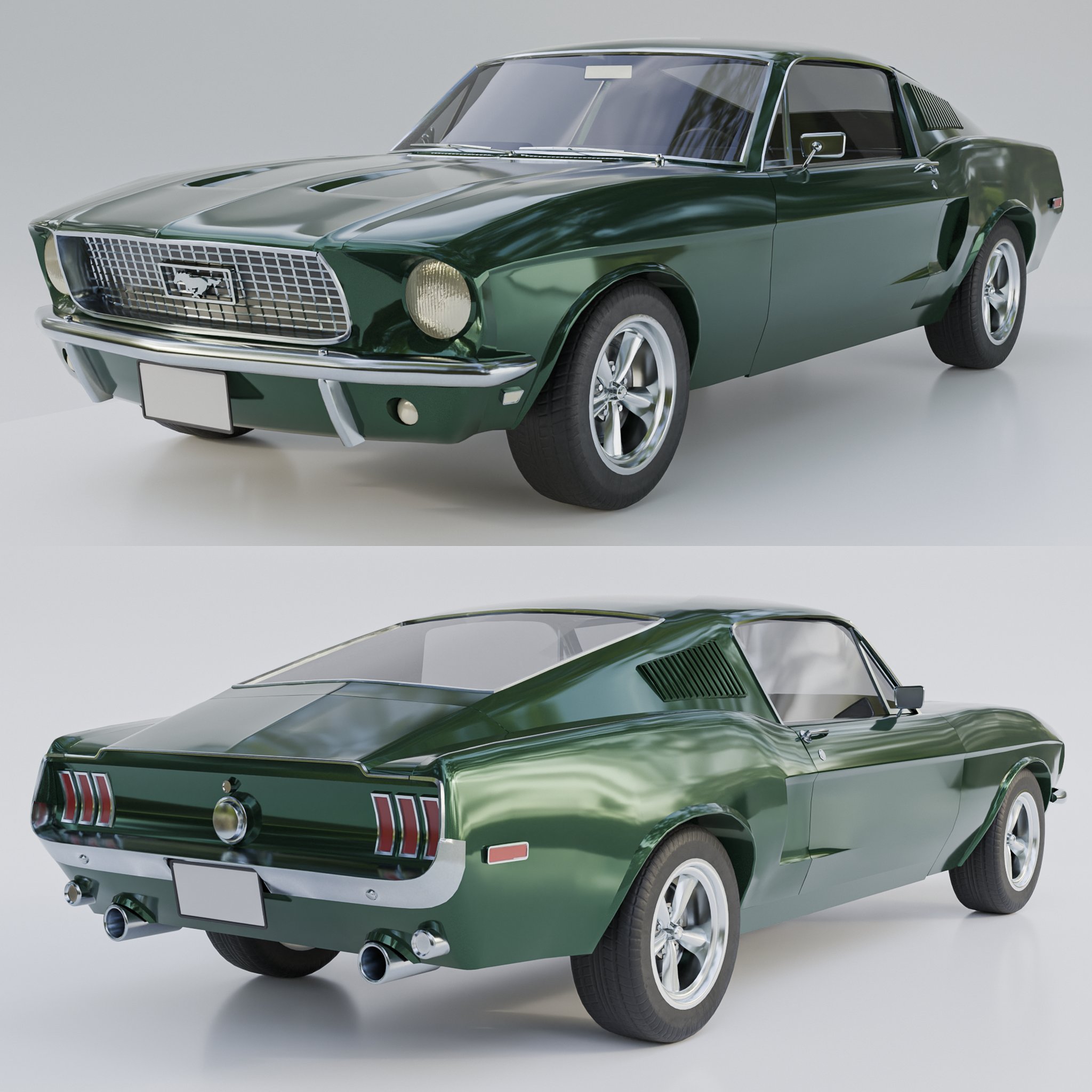 Ford Mustang 1968 | Modern Cars models | BlenderKit