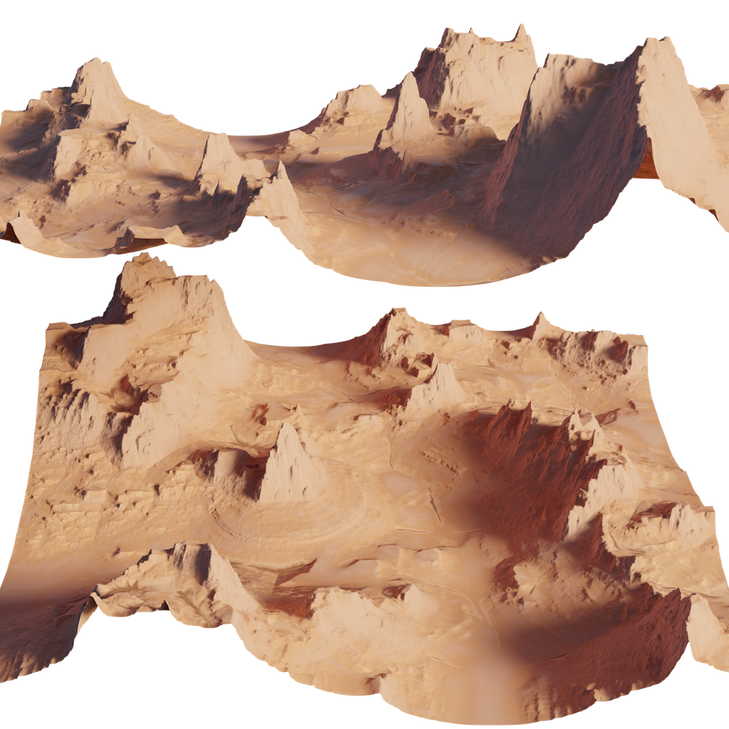 Sandstone Landscape | FREE Terrains models | BlenderKit