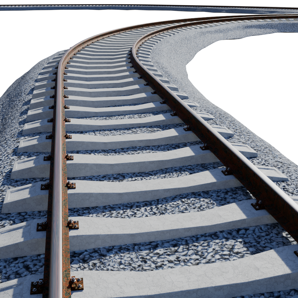 Railway automatic with geometry node | Railed vehicles models | BlenderKit