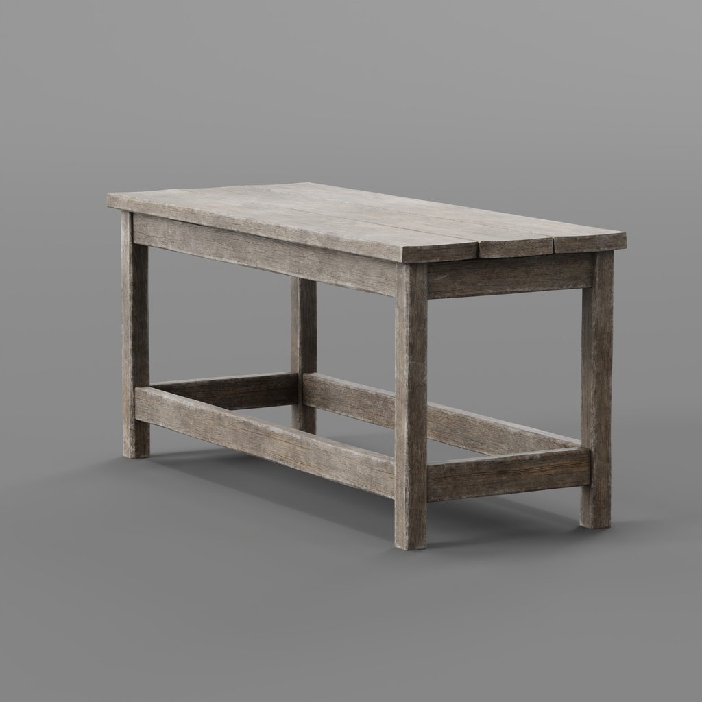 Wooden table | FREE Tables models | BlenderKit