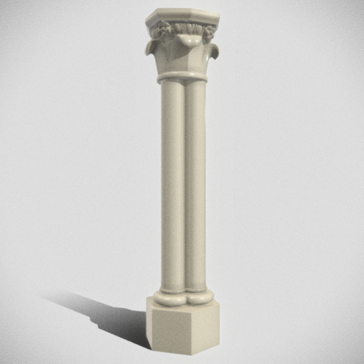 Column Trilobate Ovoli | Architectural Structures models | BlenderKit