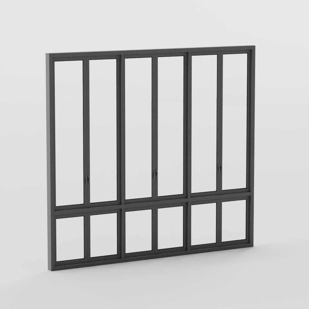 BlenderKit | Download the FREE Modern Window (With Handle) model