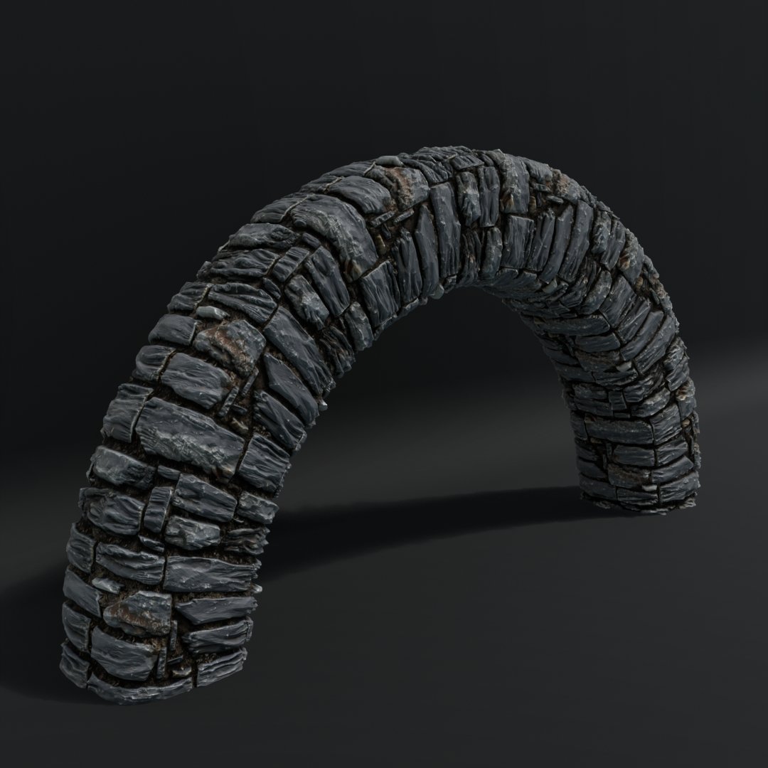 Stone Arch Slate | Buildings models | BlenderKit
