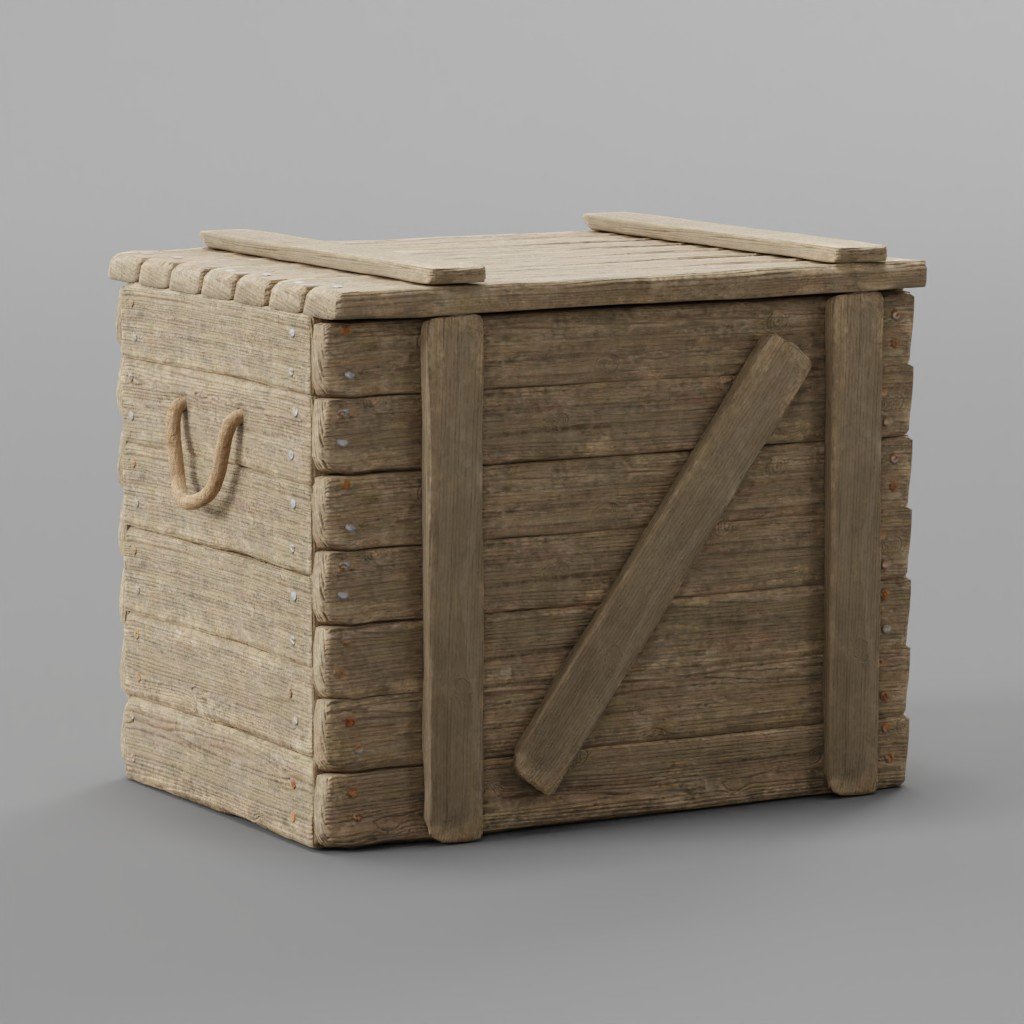 Medieval box 3 | Containers models | BlenderKit