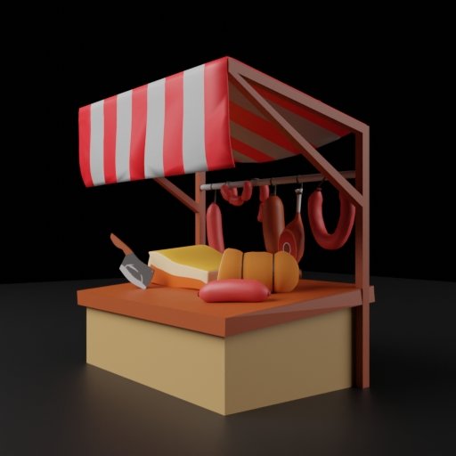 Low Poly Meat Shop | Commercial Buildings models | BlenderKit