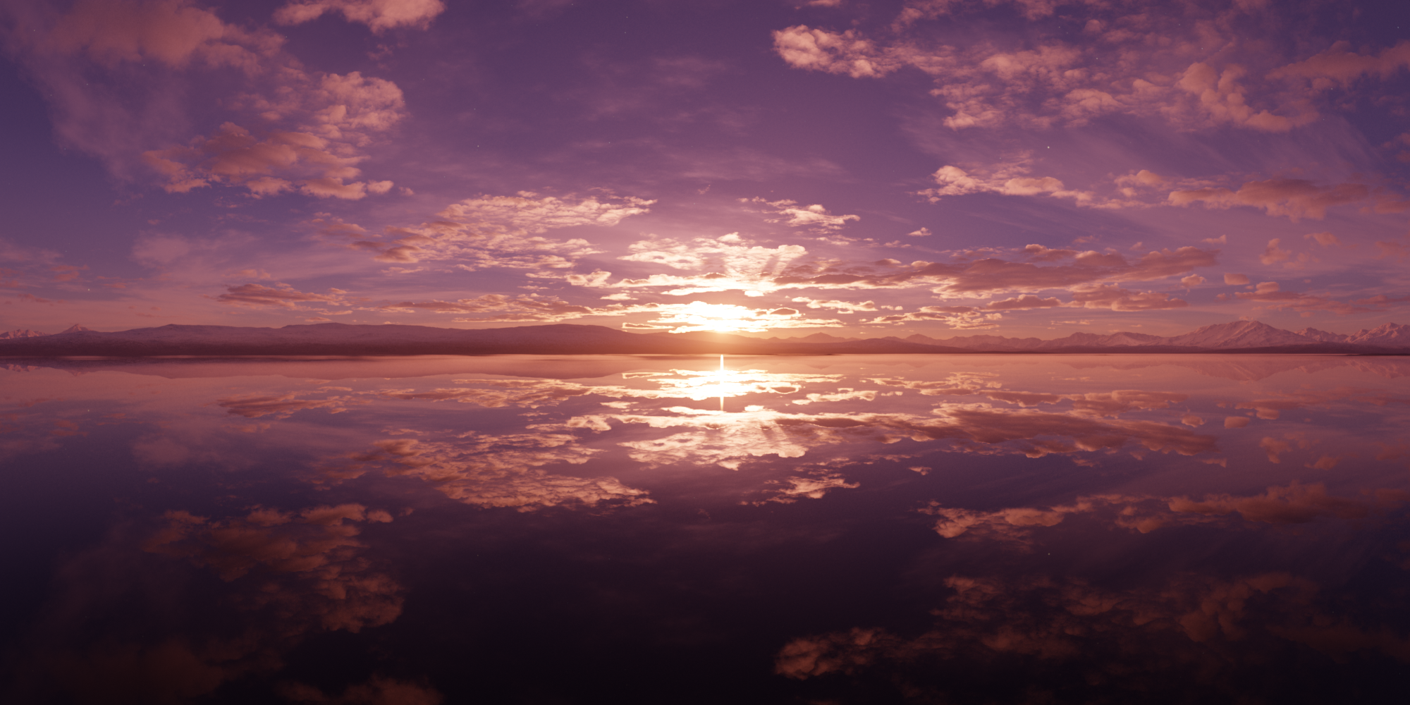 Pink Sunset Sky Cloudy | Nature HDRis | BlenderKit