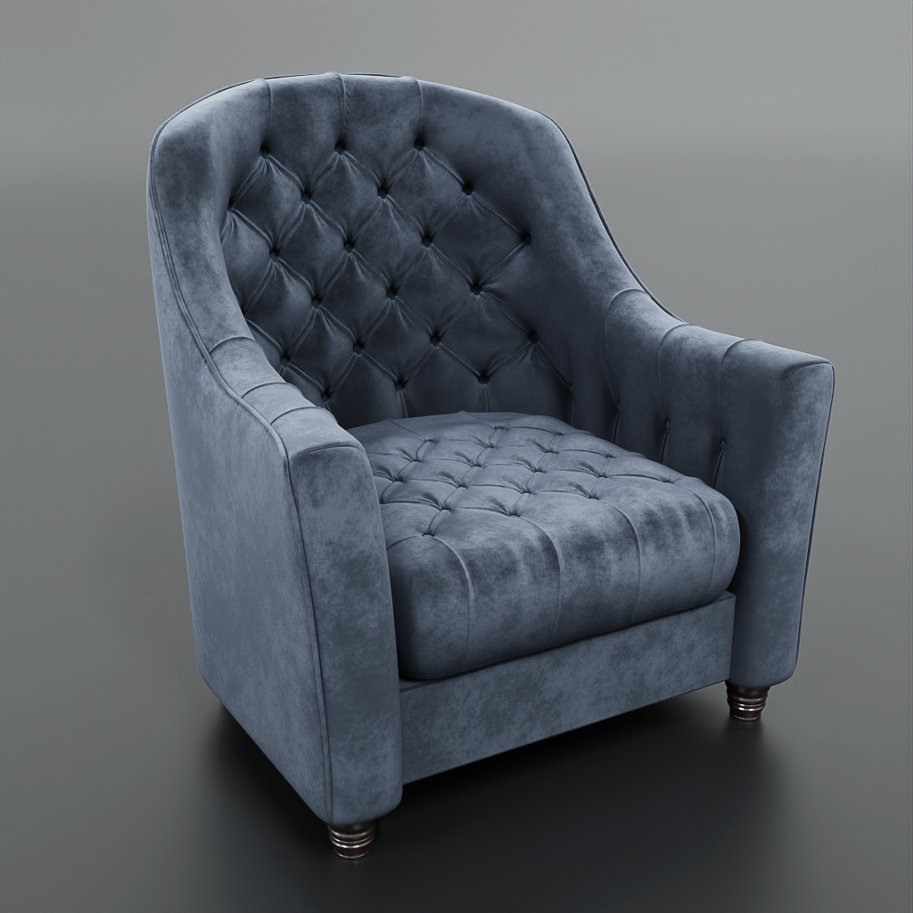 Armchair Shabby Chic | 3D Armchair models | BlenderKit