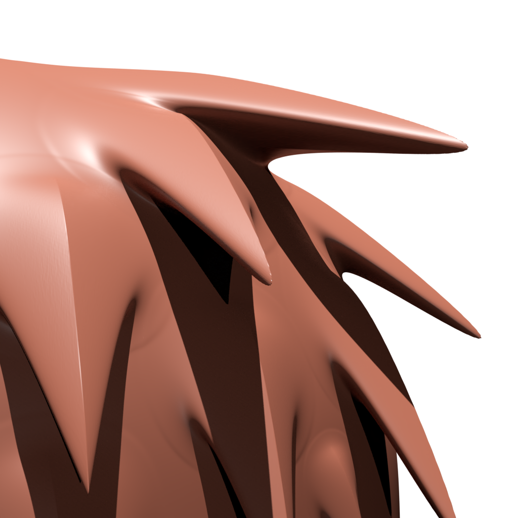 Simple Long Dragon Scale | Scales brushes | BlenderKit