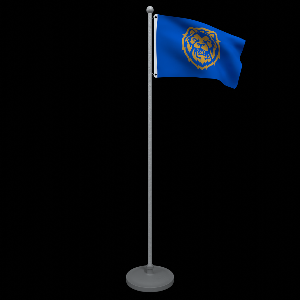 Animated Lion Head Flag | Exterior Elements models | BlenderKit