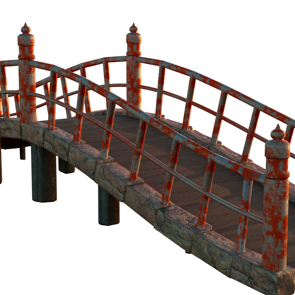 BlenderKit | Download the Wooden bridge model