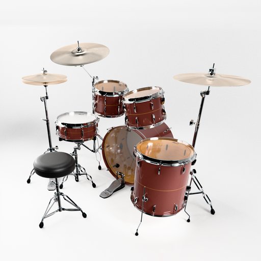 Pearl Classic Drum Kit | Musical Instruments models | BlenderKit