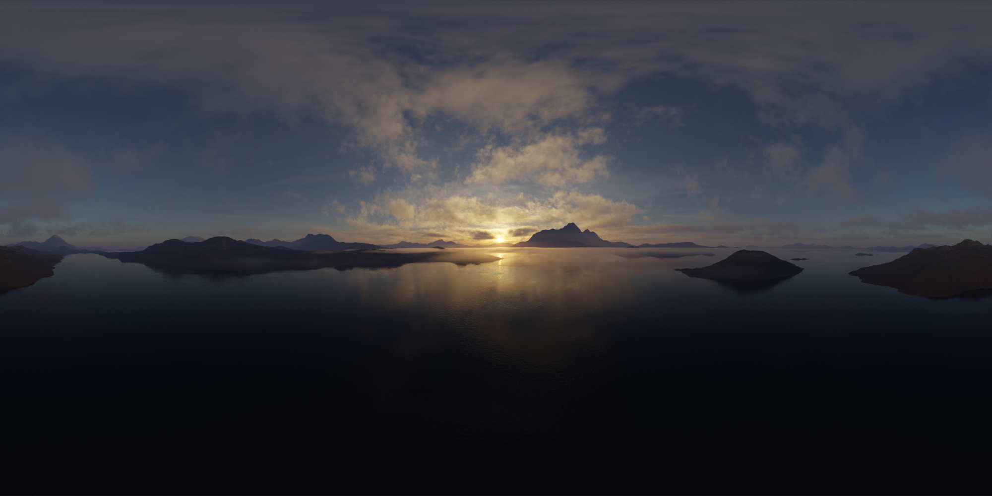 Cloudy Hazy Mountain Sunset | FREE Nature HDRis | BlenderKit