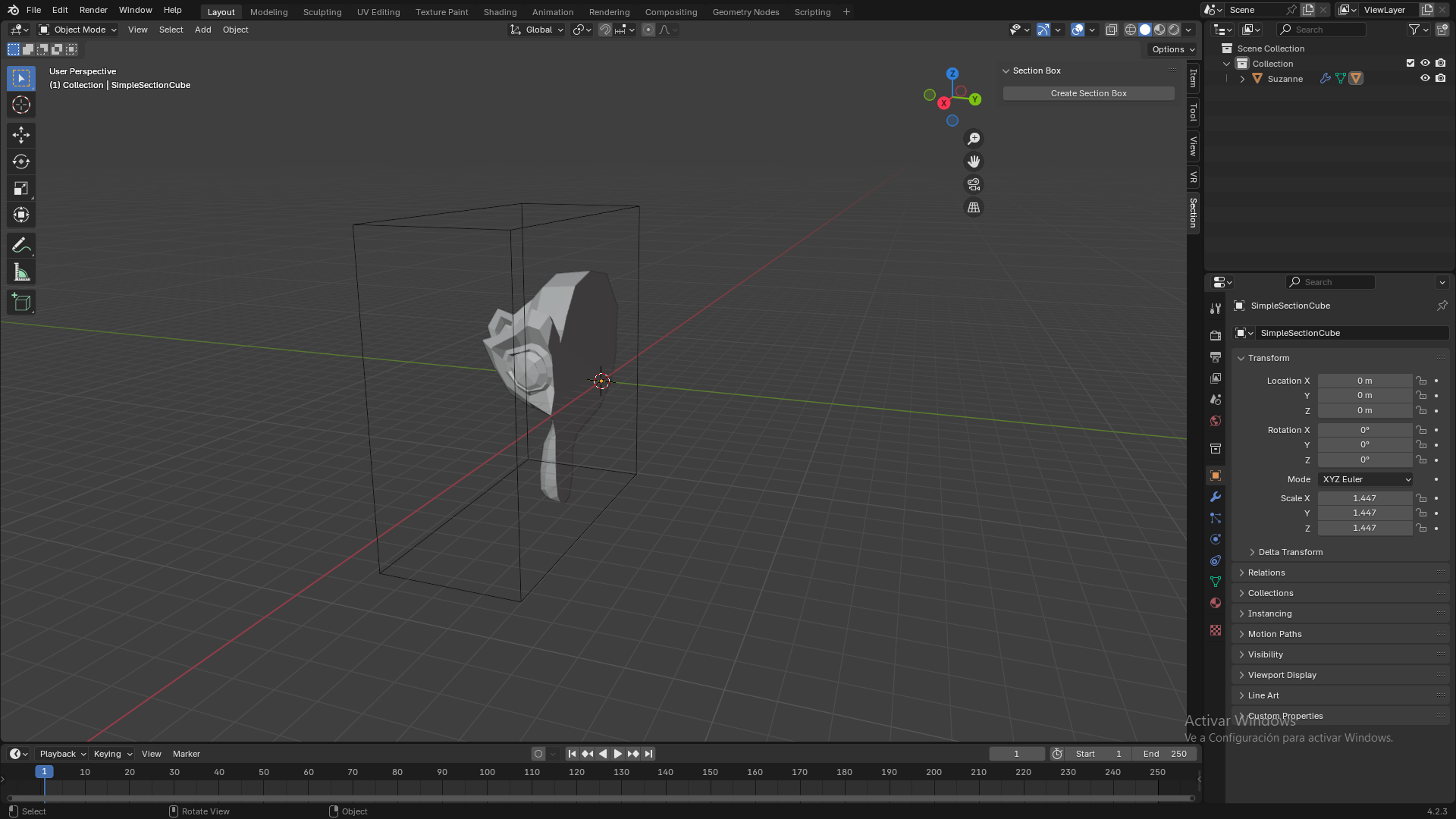Simple Section Box | BlenderKit