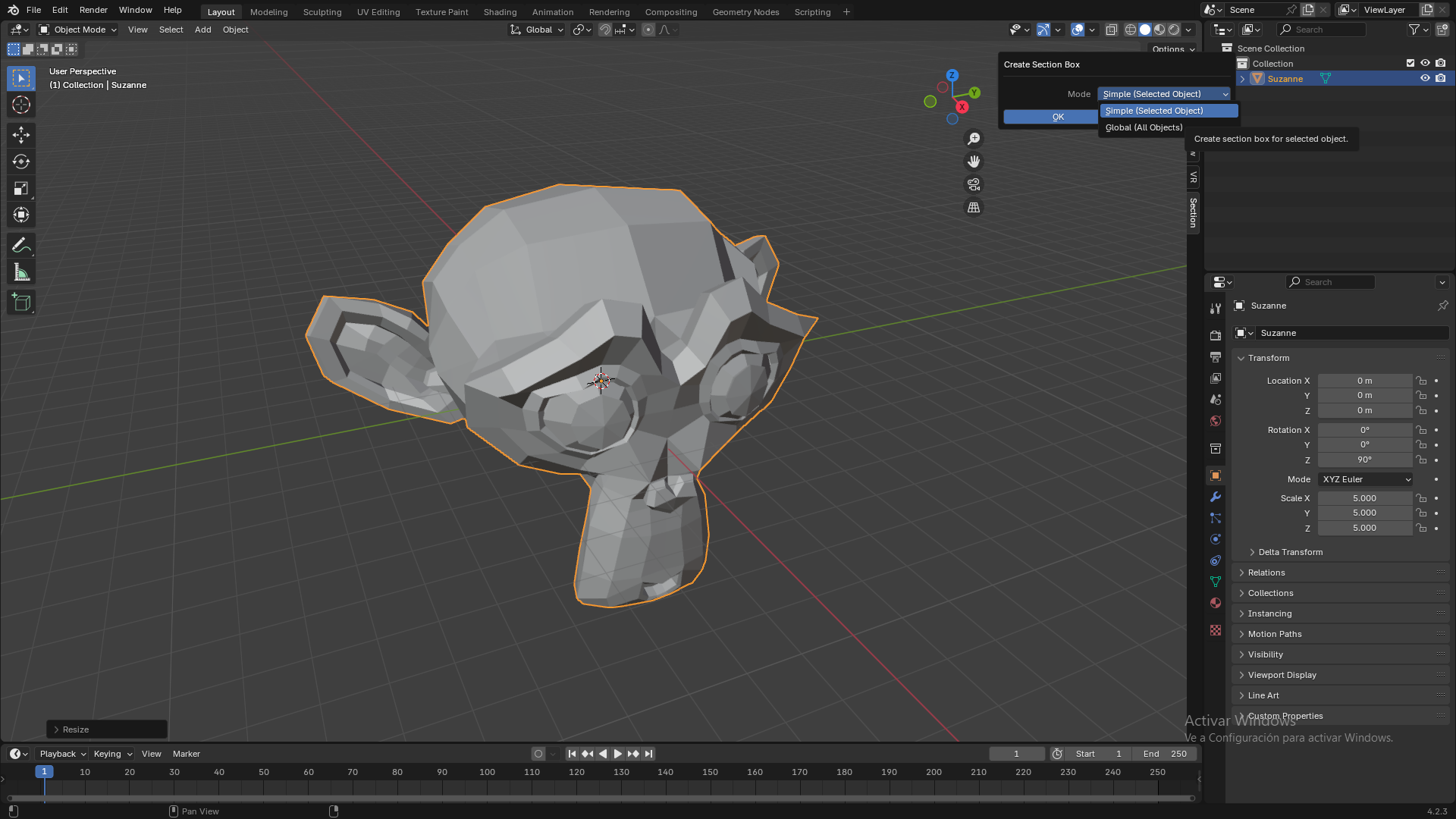 Simple Section Box | BlenderKit