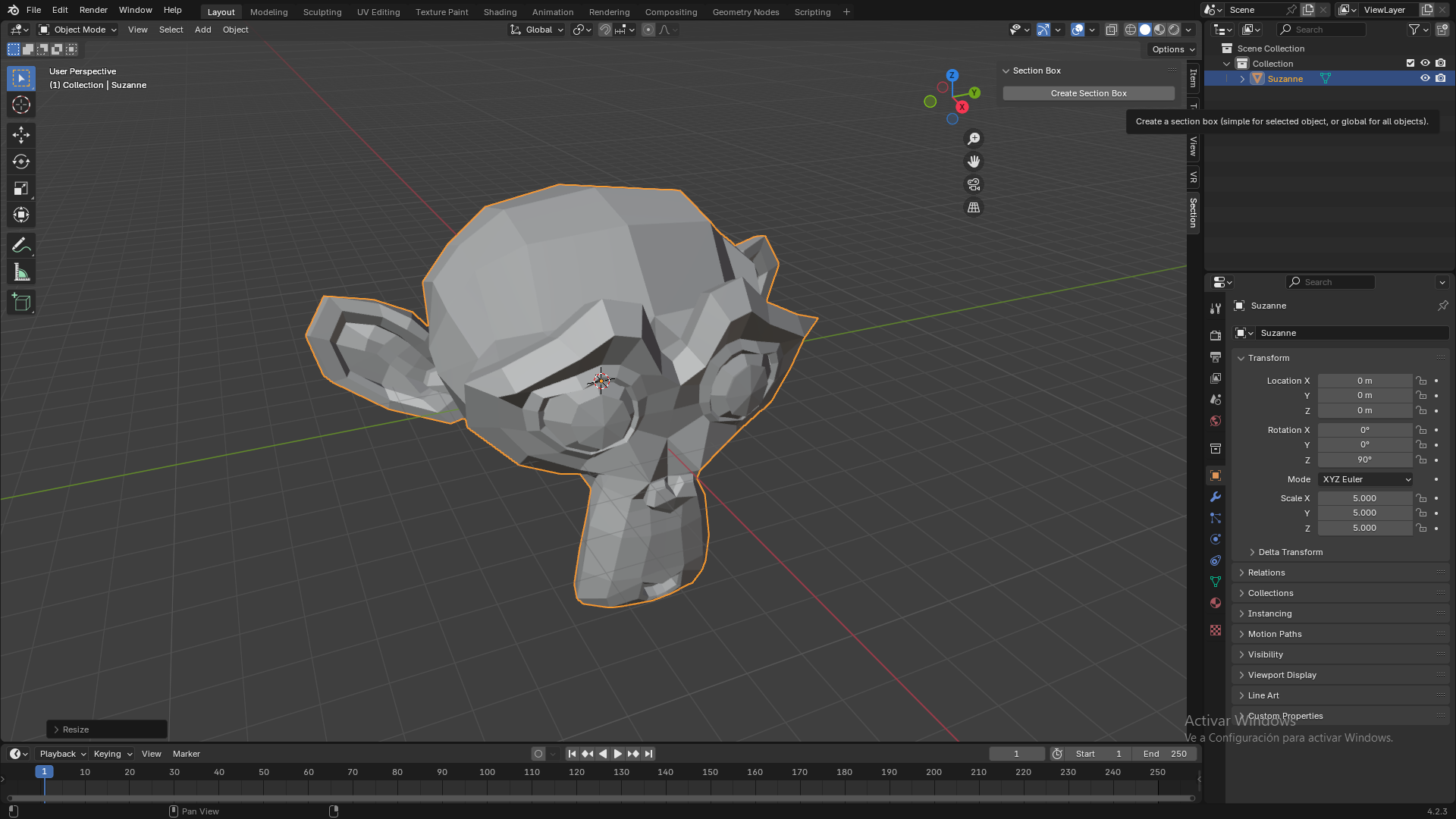 Simple Section Box | BlenderKit