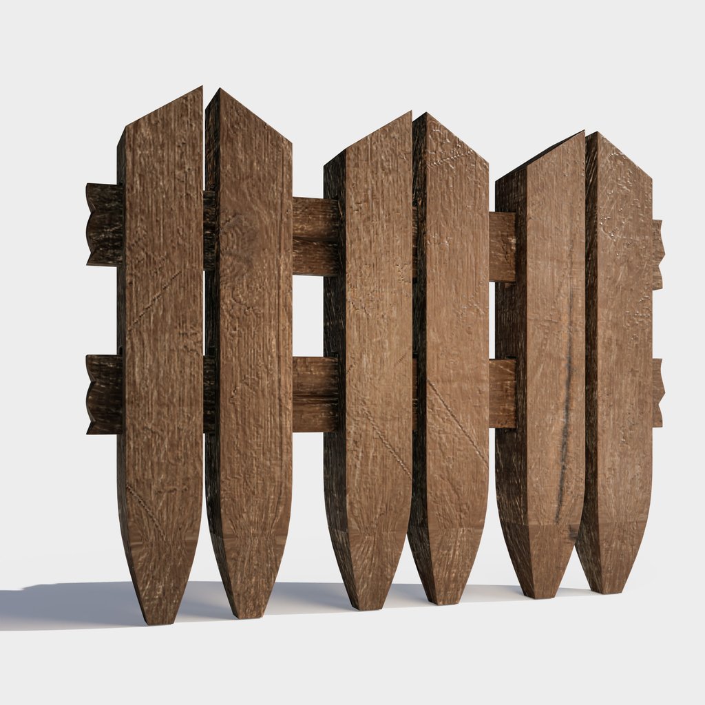 BlenderKit | Download the Wood Fence 5 model