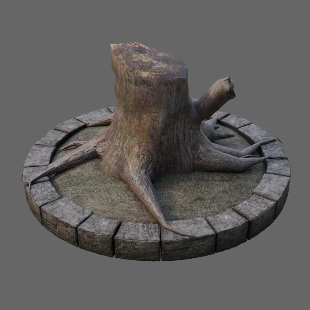 Tree Stump | Trees models | BlenderKit