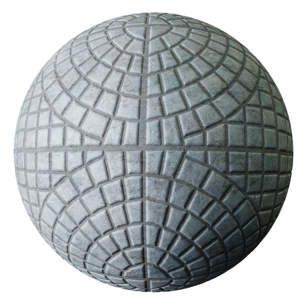 Circular Paving Grey Slate | FREE paving materials | BlenderKit