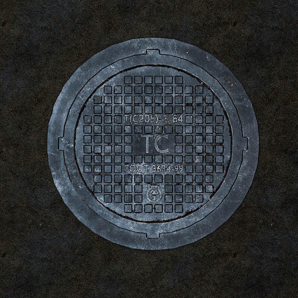 BlenderKit | Download the FREE Manhole cover model