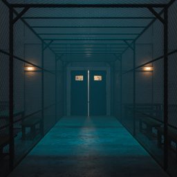 Prison yard hallway | Urban scenes | BlenderKit