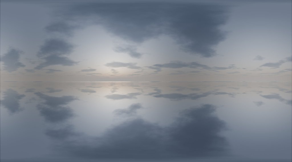Overcast Cloud Reflection Sky | Water Environments HDRis | BlenderKit