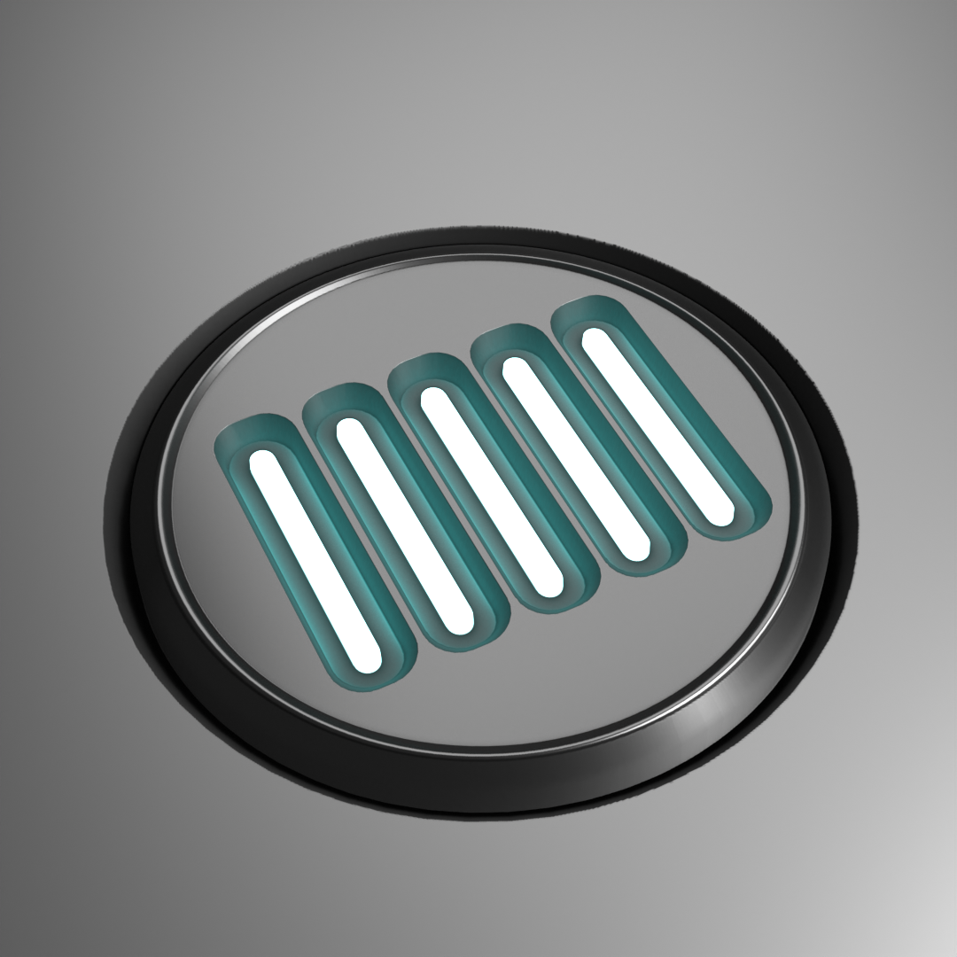 Scifi Decal 050 Circular Lights | Industrial models | BlenderKit