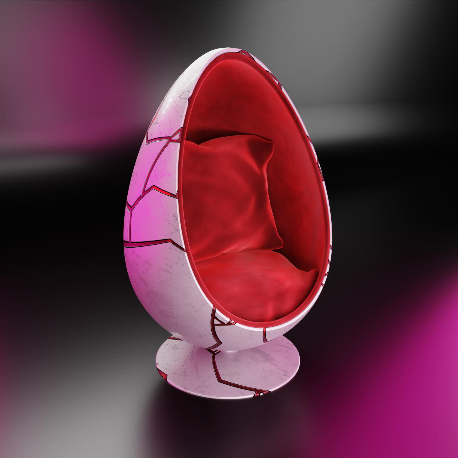 Egg Pod Chair - Spaceship | Chairs models | BlenderKit