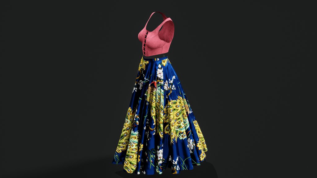 Optimized 3D Dress and Skirt | Women Clothing models | BlenderKit